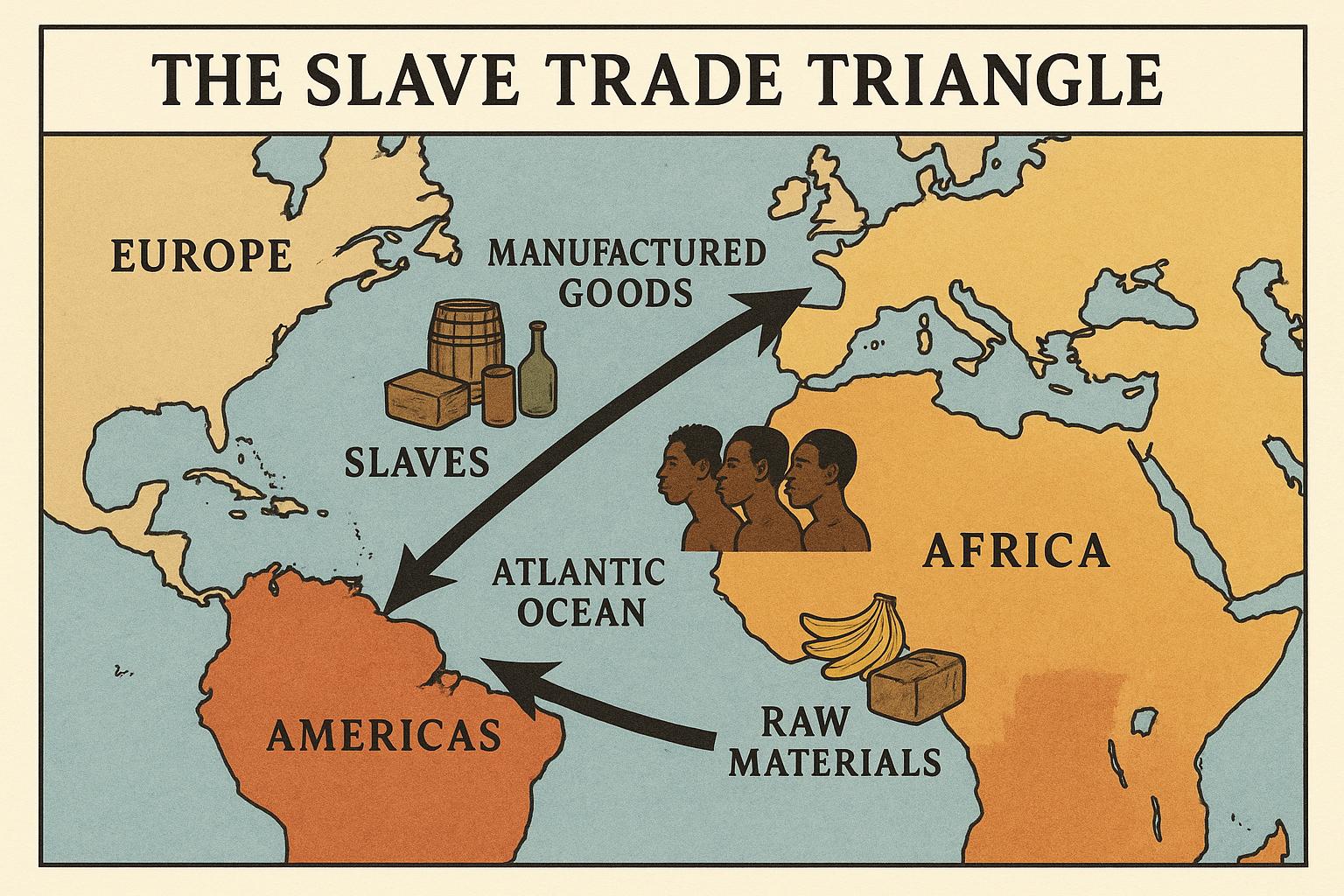 Slave Trade Triangle Map